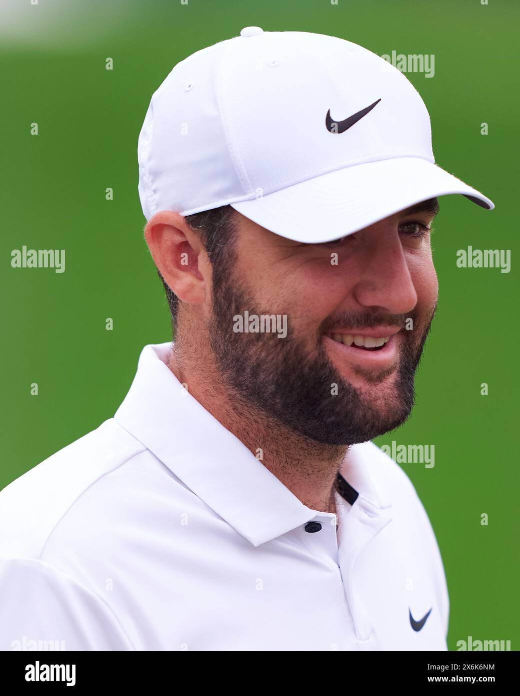 Scottie Scheffler of the United States in action during a practice ...