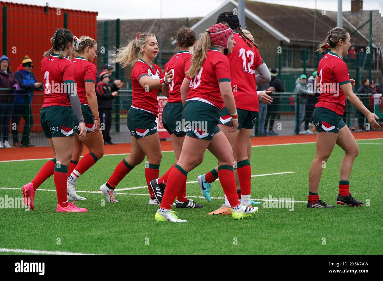 Wales Rugby league celebrate after scoring against Rugby League Ireland ...