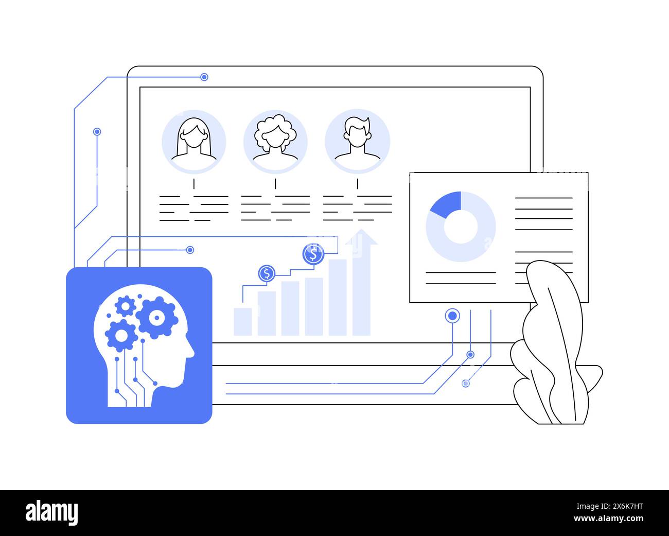 AI-Personalized Sales Approach abstract concept vector illustration ...