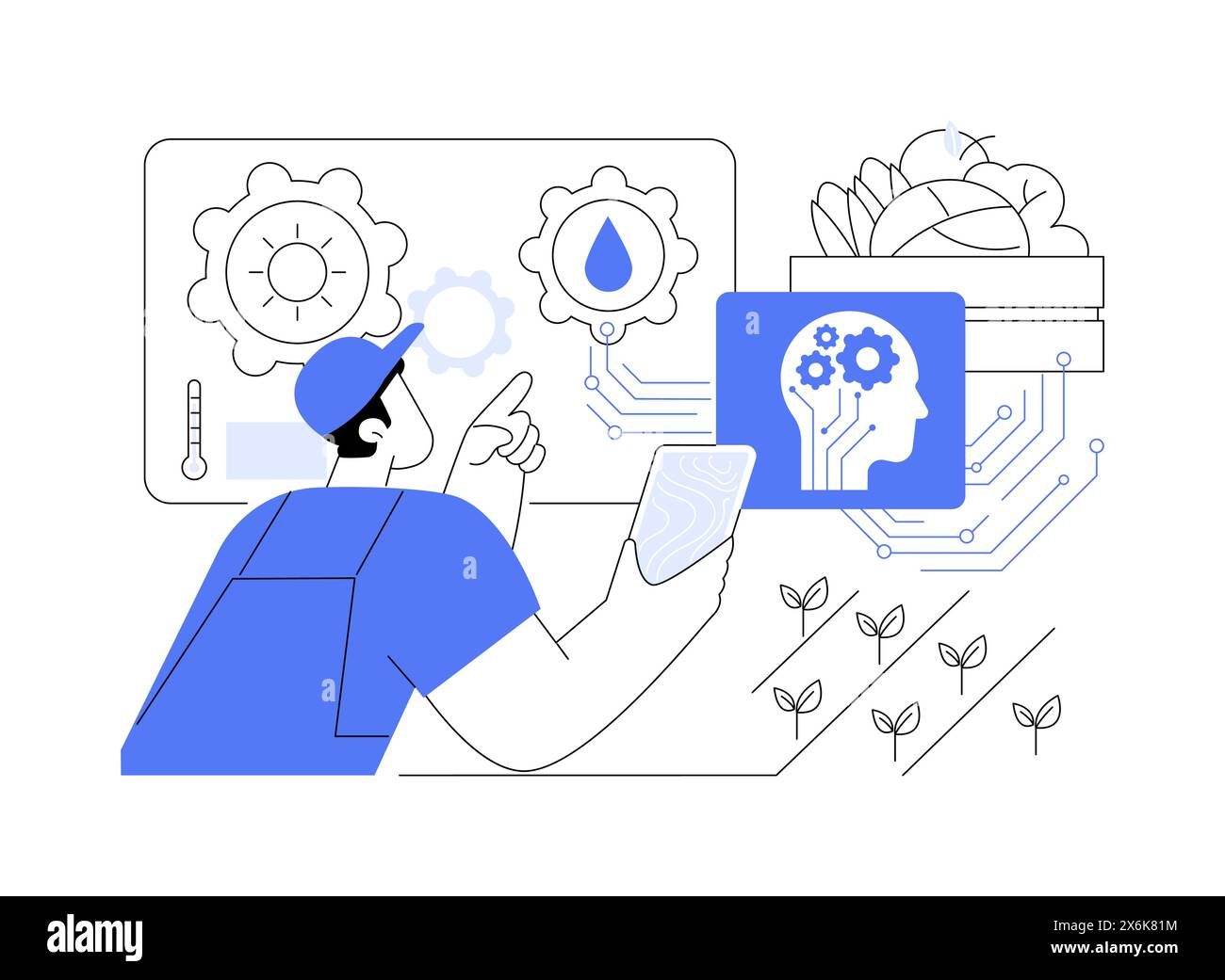 AI-Optimized Crop Yield Prediction abstract concept vector illustration ... AI-Optimized Crop Yield Prediction abstract concept vector illustration ...
