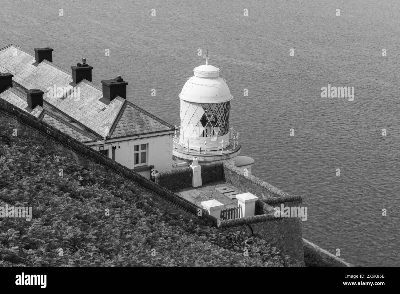 Photo of the Foreland lighthouse at Foreland Point on the north Devon ...