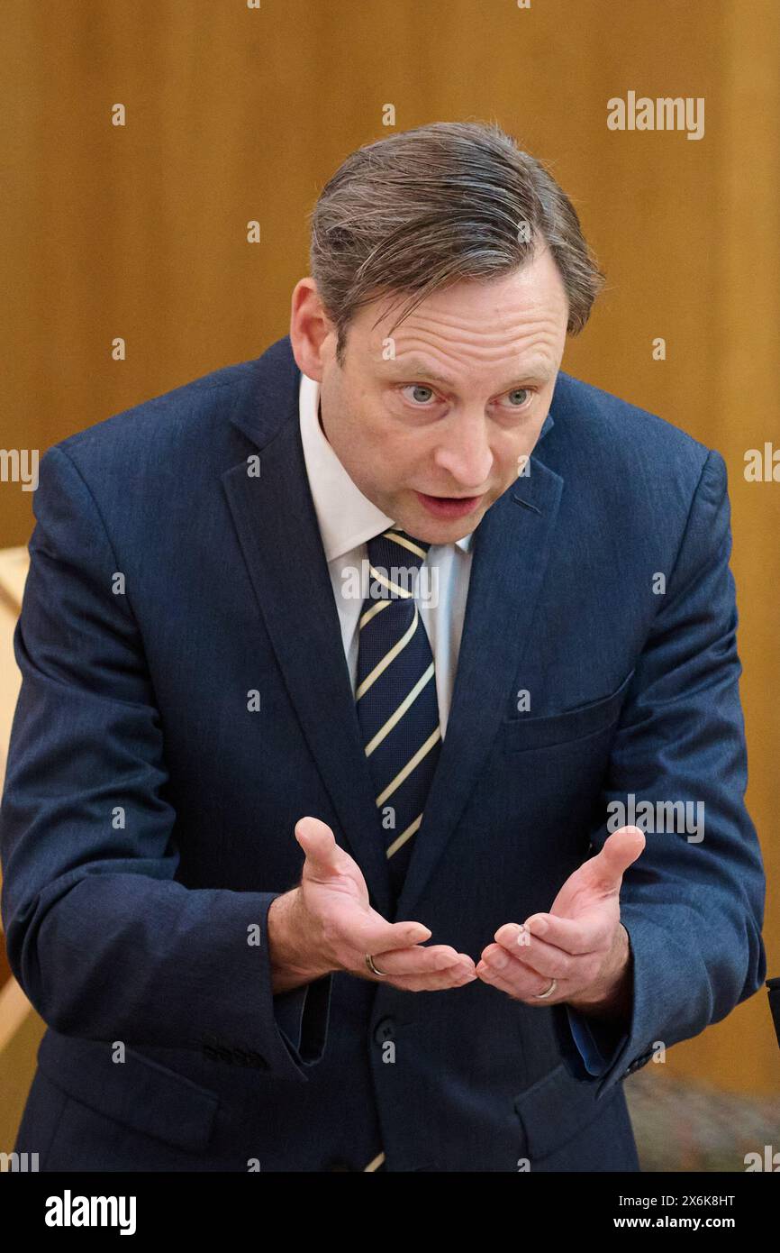 Edinburgh Scotland, UK 15 May 2024. Liam Kerr MSP at the Scottish ...