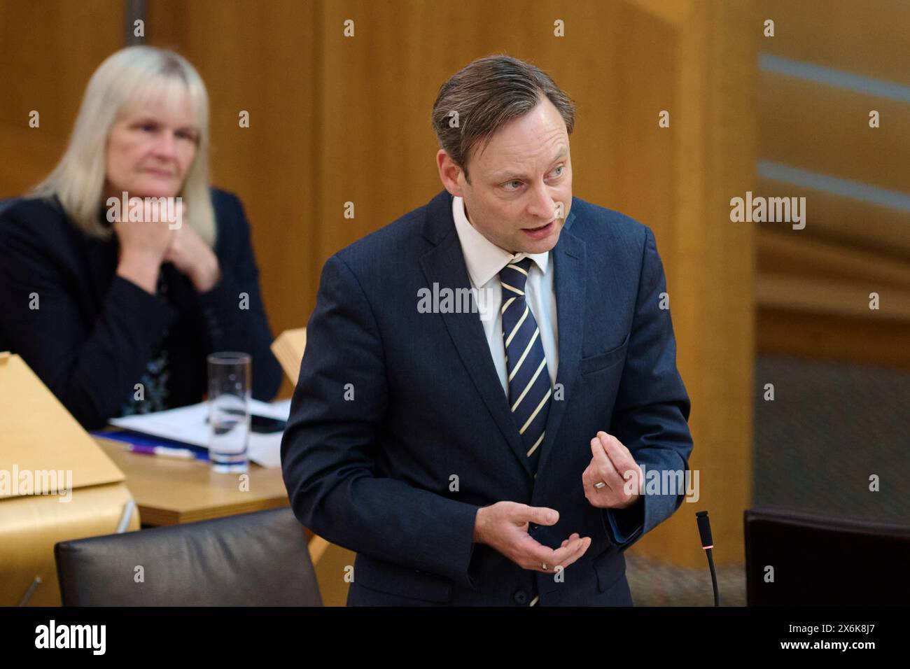 Edinburgh Scotland, UK 15 May 2024. Liam Kerr MSP at the Scottish ...