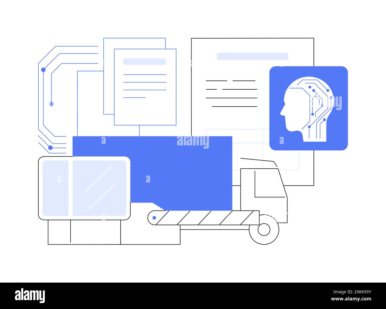 AI-Streamlined Customs and Trade abstract concept vector illustration ...