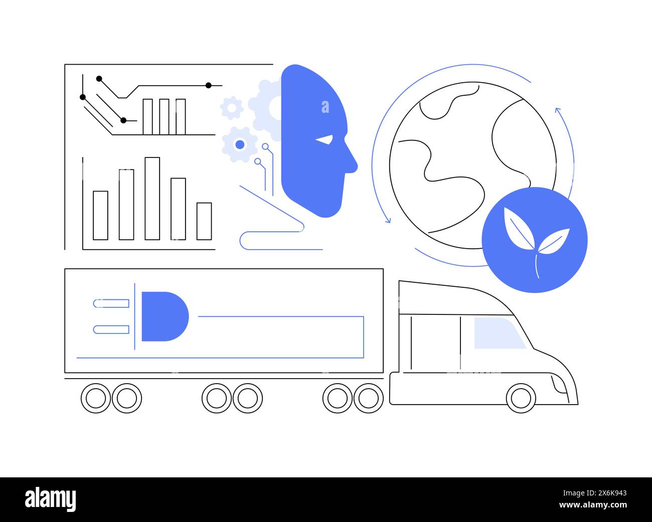 AI-Analyzed Sustainability in Transportation abstract concept vector ...