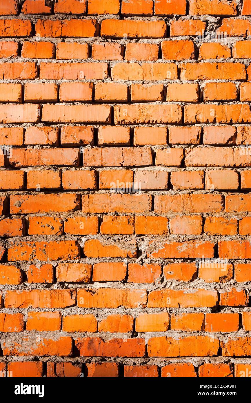 texture of a wall of red brick. dirty masonry pattern. reconstruction ...