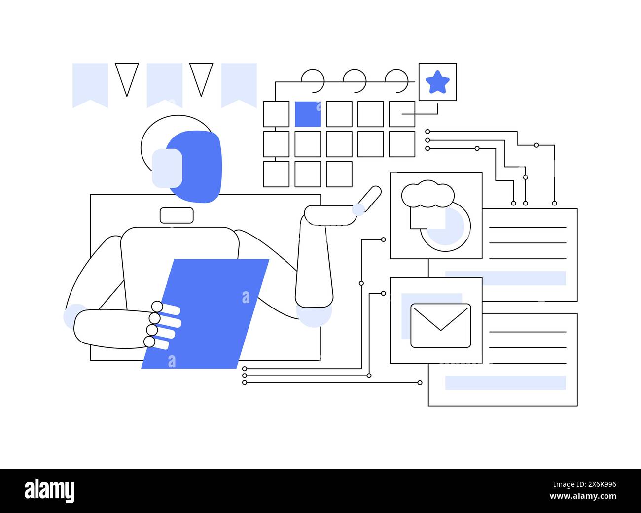 AI-Enhanced Event Management abstract concept vector illustration Stock ...