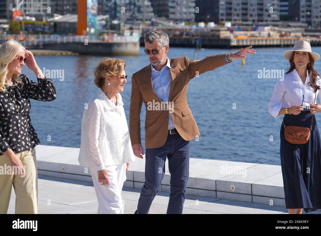 Oslo 20240515.King Frederik and Queen Mary of Denmark, Queen Sonja together with Crown Prince ...