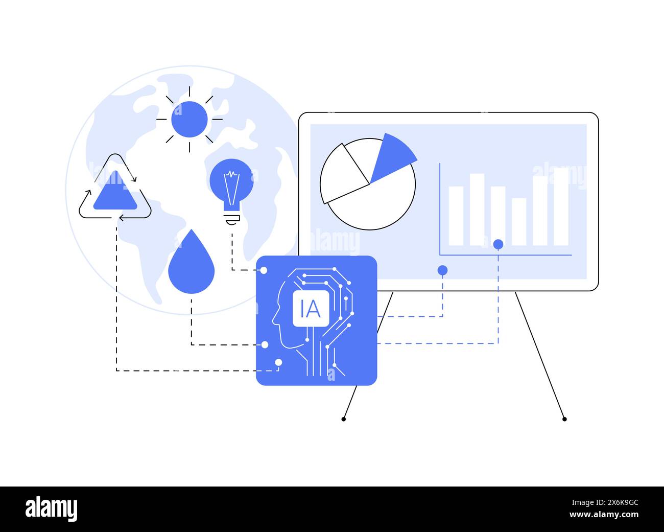 AI-Powered Resource Management abstract concept vector illustration ...
