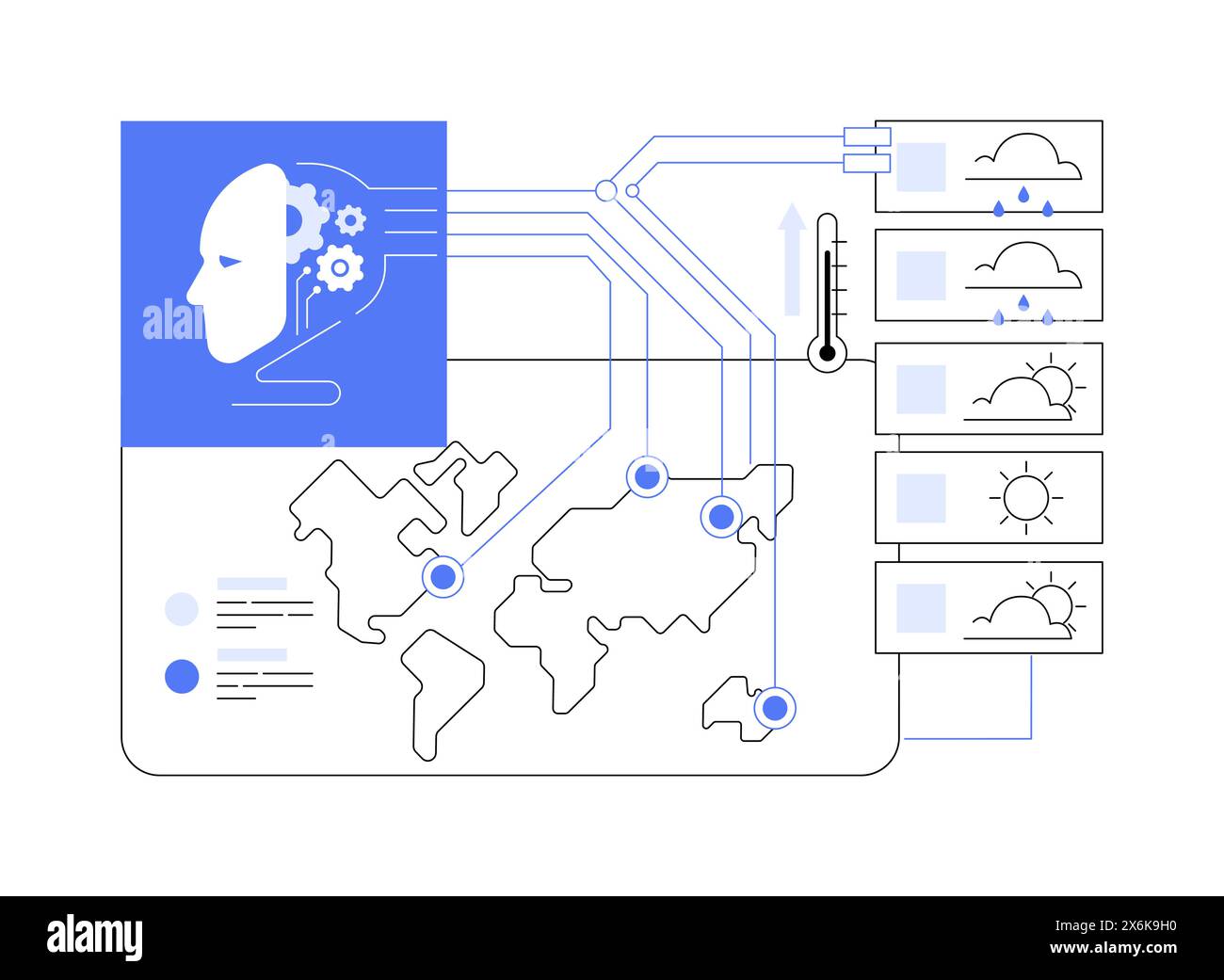 Ai Analyzed Weather Forecasting Abstract Concept Vector Illustration Stock Vector Image And Art