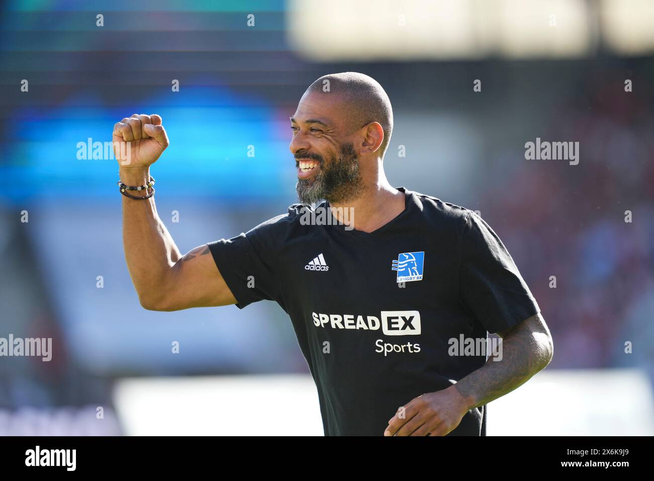 Vejle, Denmark. 15th May, 2024. David Nielsen (Coach Lyngby) before the ...