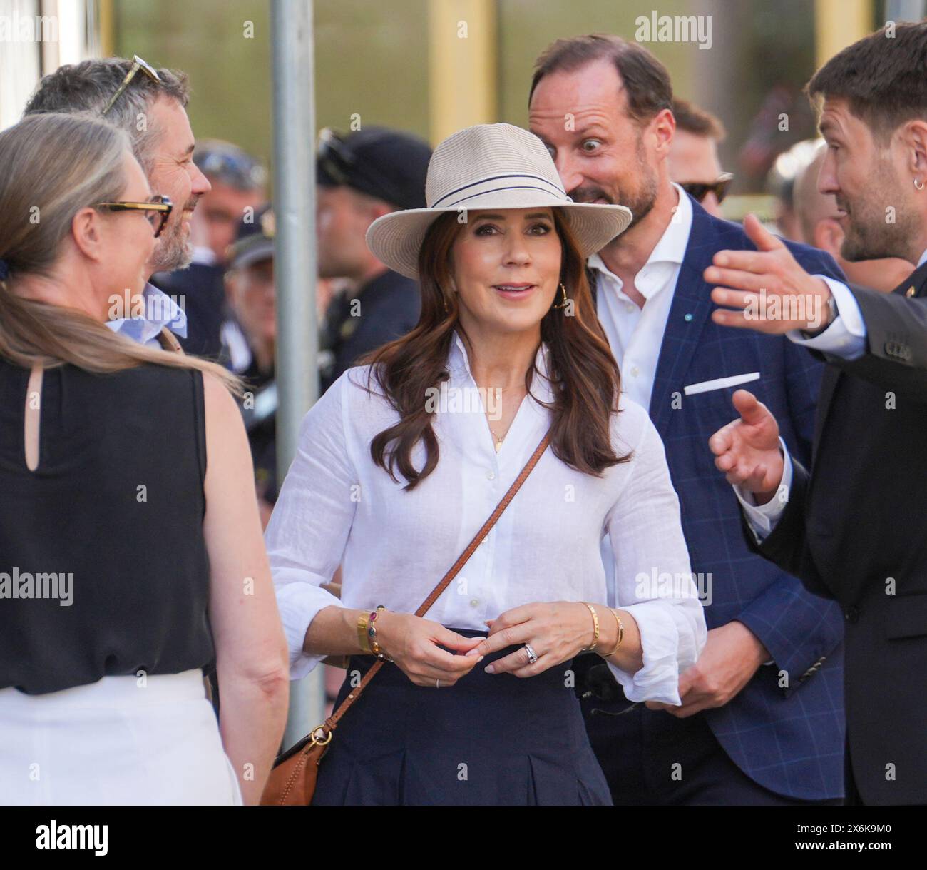 Oslo 20240515.King Frederik and Queen Mary of Denmark, Queen Sonja together with Crown Prince ...