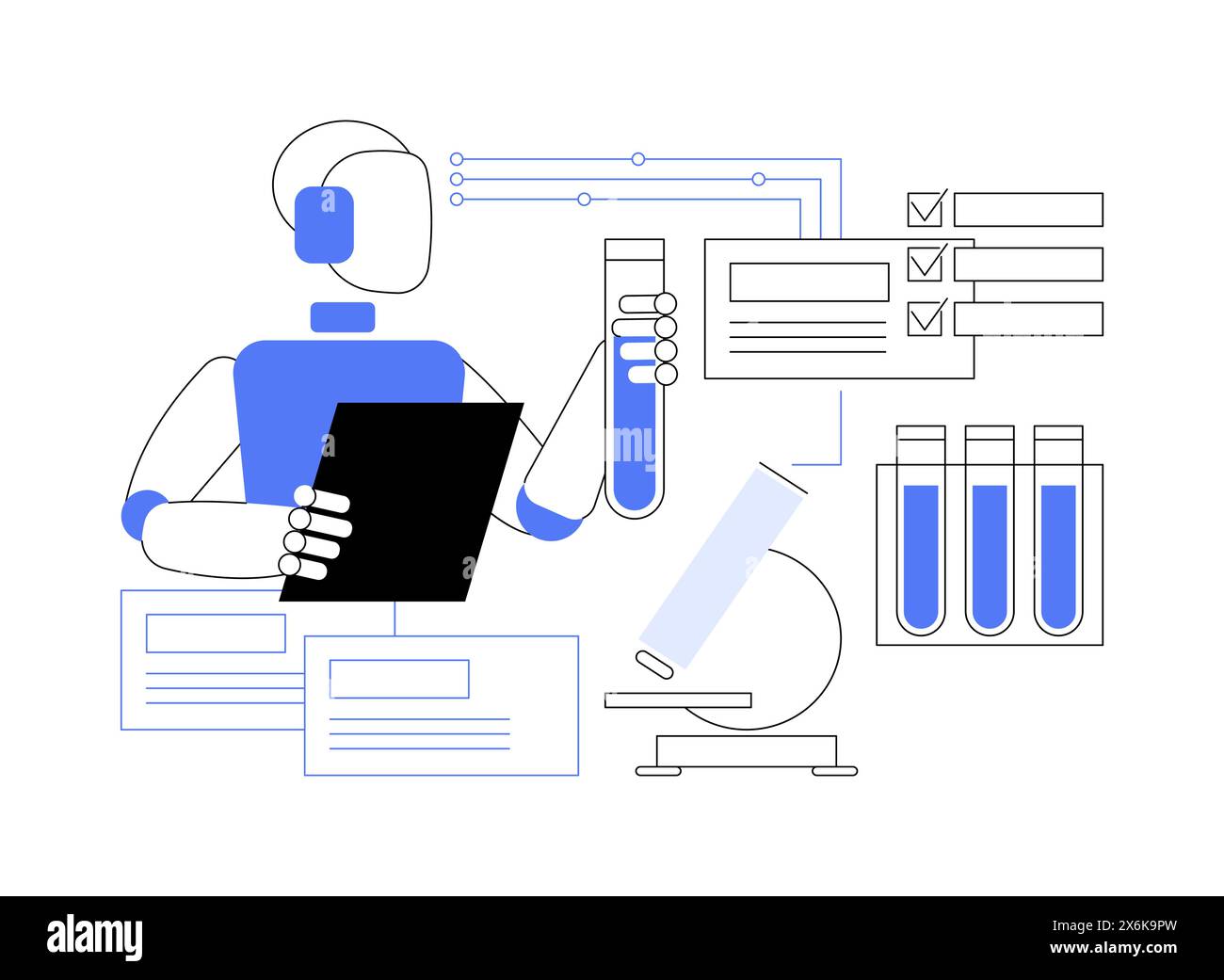 AI-Powered Scientific Discovery abstract concept vector illustration ...