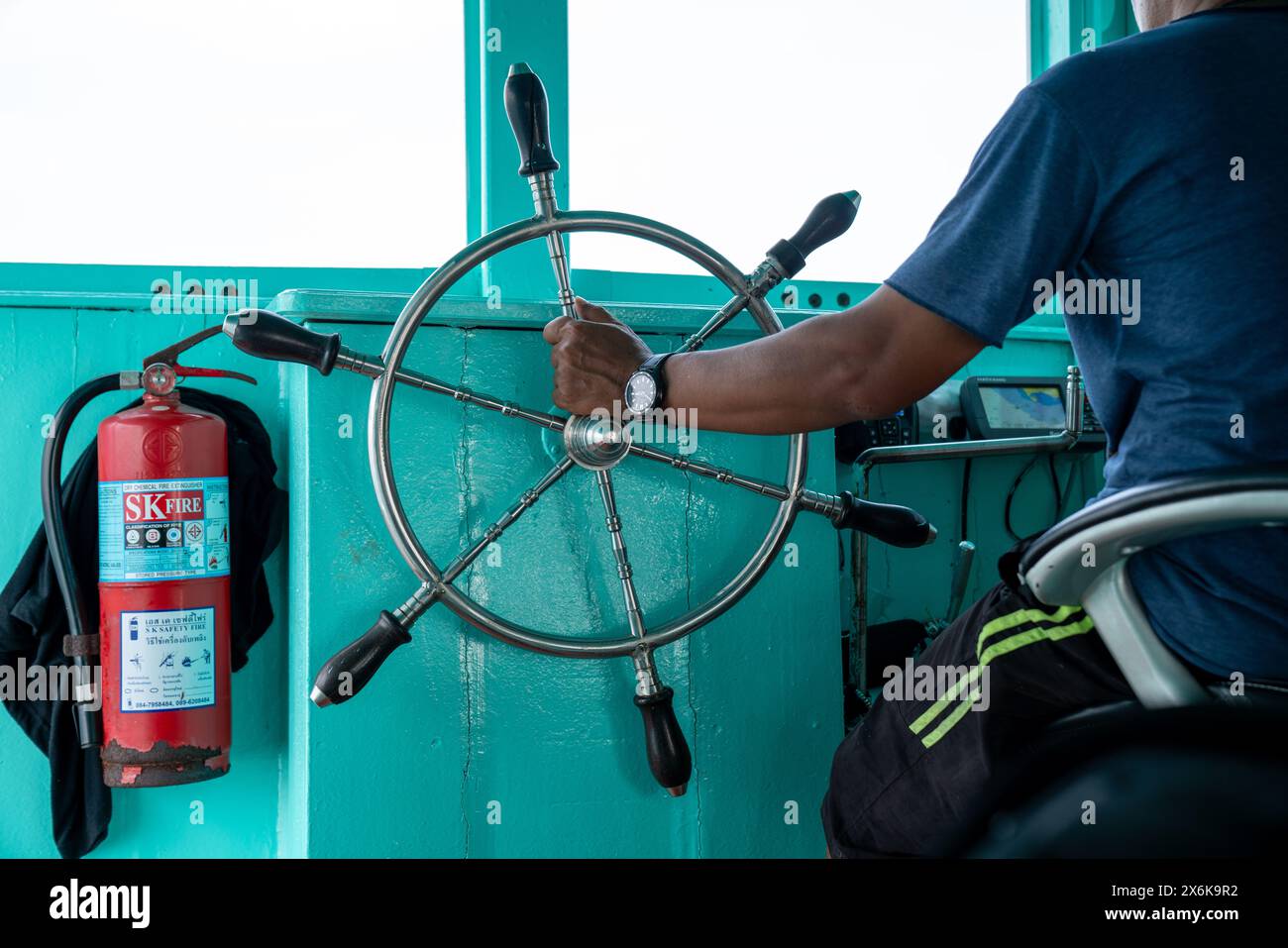Diving boat and diving equipment Stock Photo - Alamy