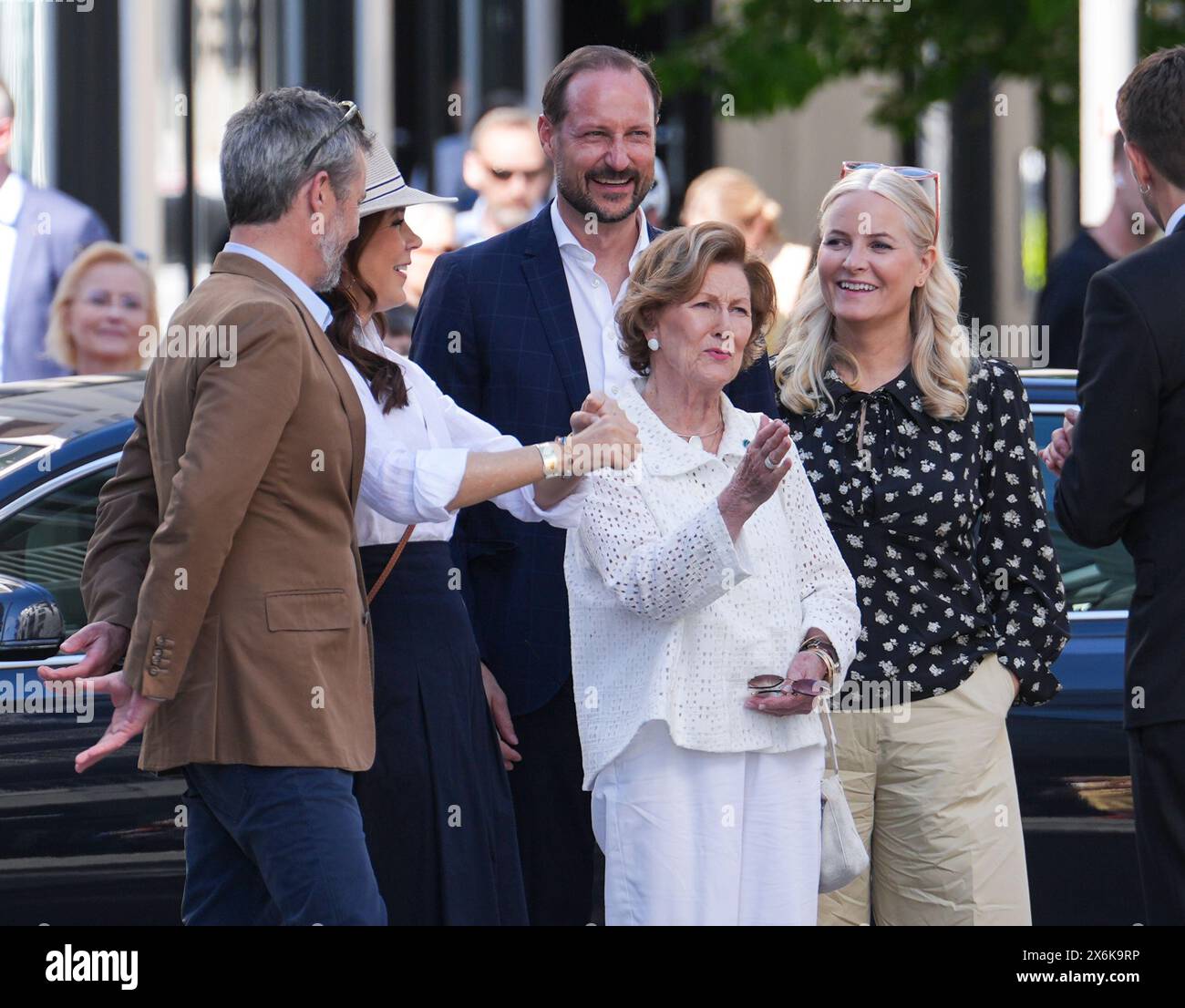 Oslo 20240515.King Frederik and Queen Mary of Denmark, Queen Sonja ...
