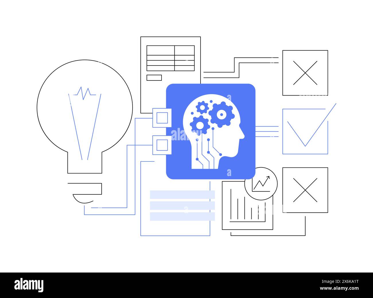 AI-Enhanced Hypothesis Testing abstract concept vector illustration ...
