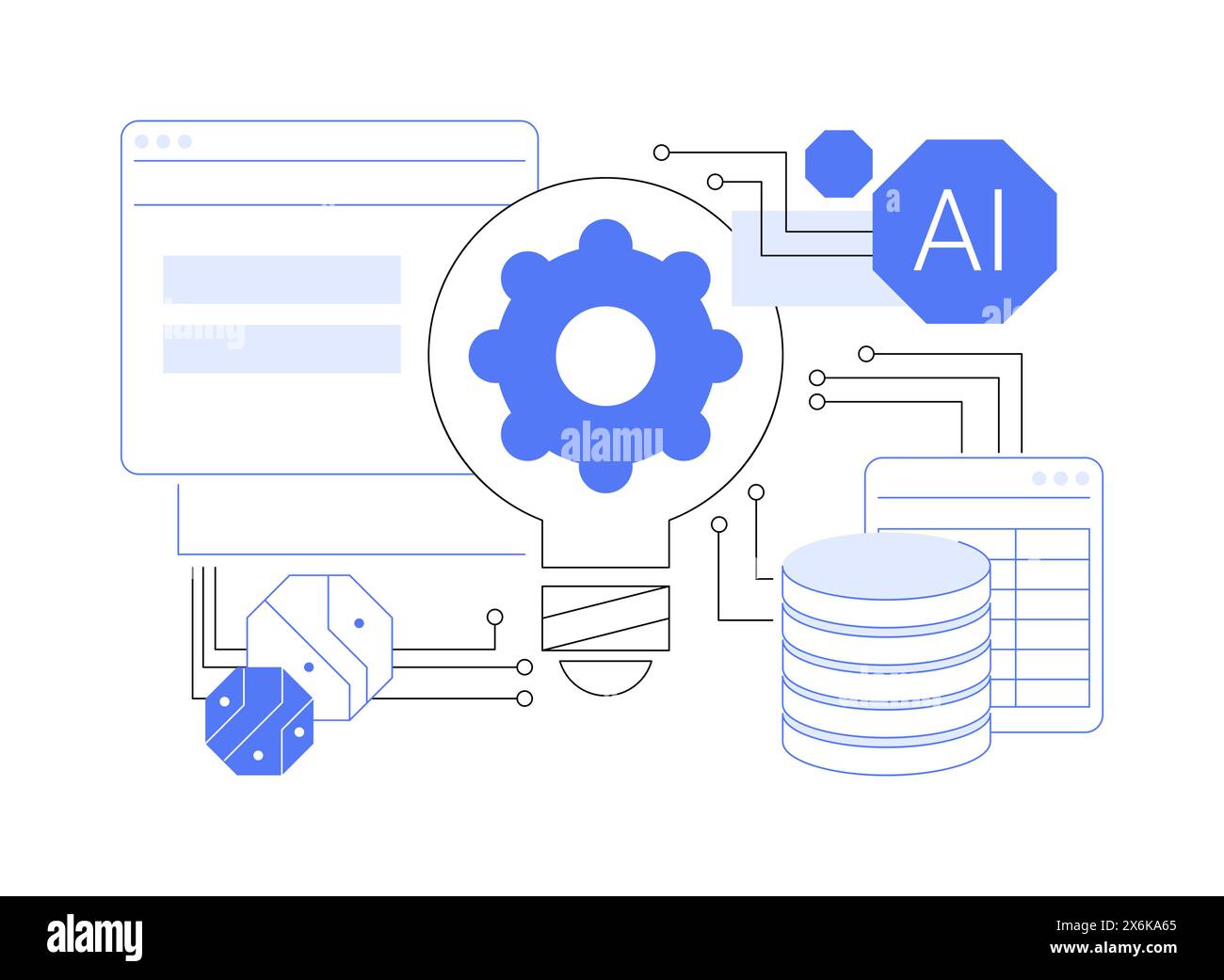 AI-Backed Innovation abstract concept vector illustration Stock Vector ...