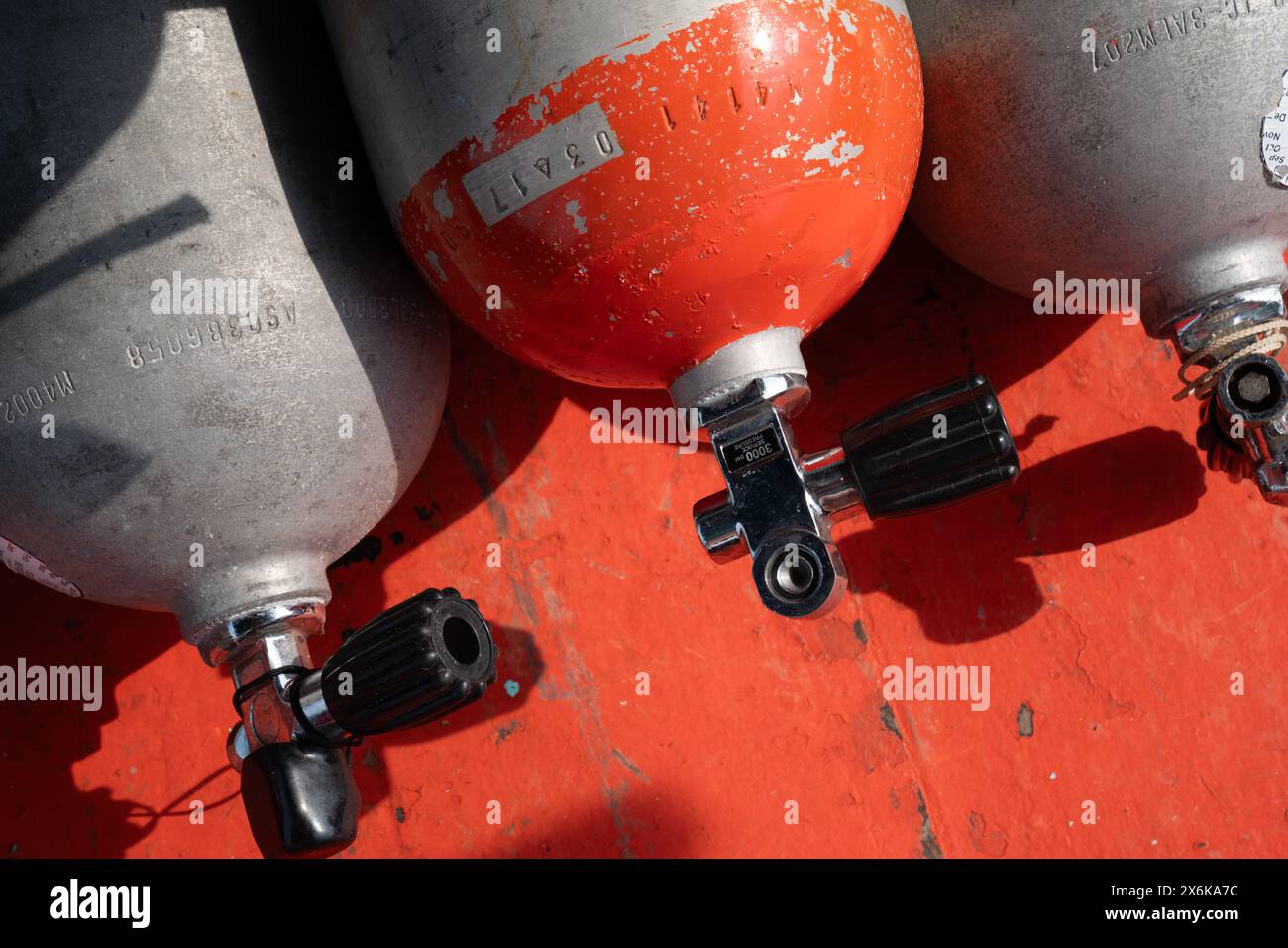 Diving boat and diving equipment Stock Photo - Alamy
