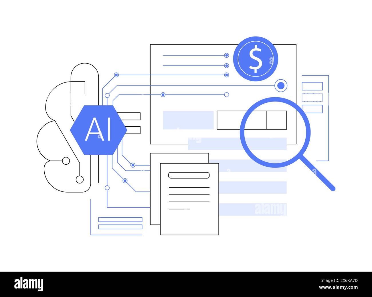 Ai Predictive Research Funding Abstract Concept Vector Illustration