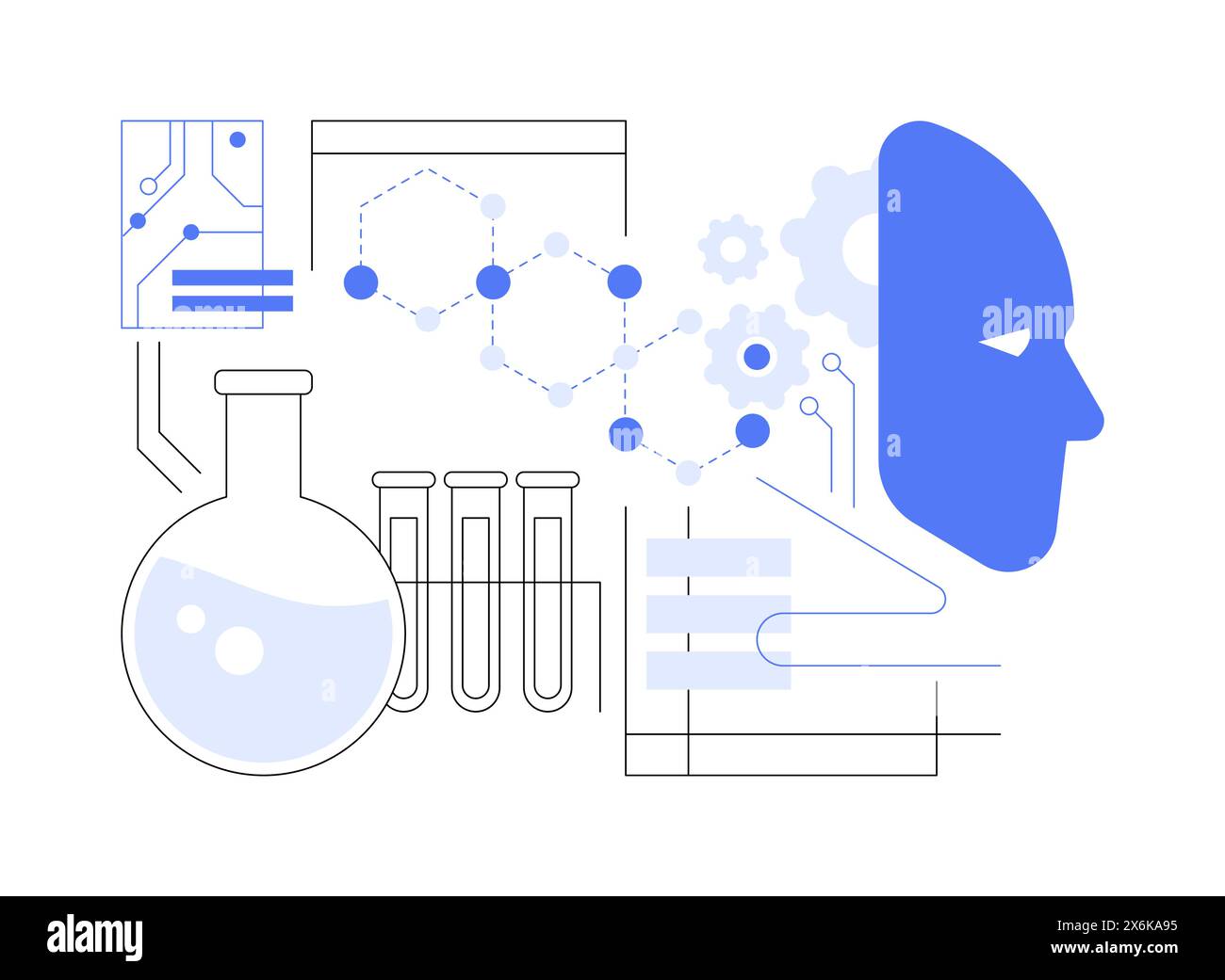 AI-Streamlined Lab Processes abstract concept vector illustration Stock ...