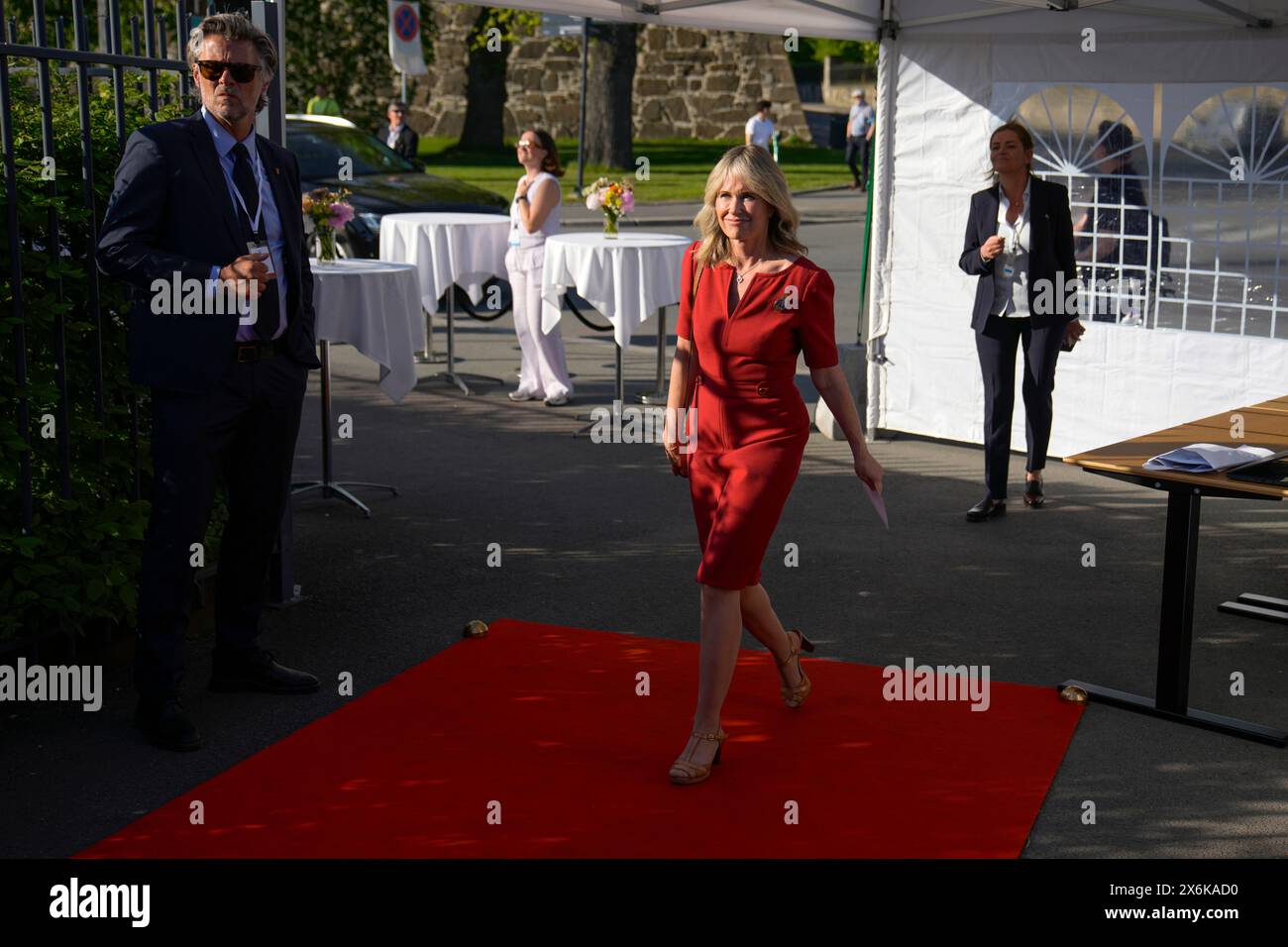 Oslo 20240515.Mayor of Oslo Anne Lindboe arrives at the reception on ...