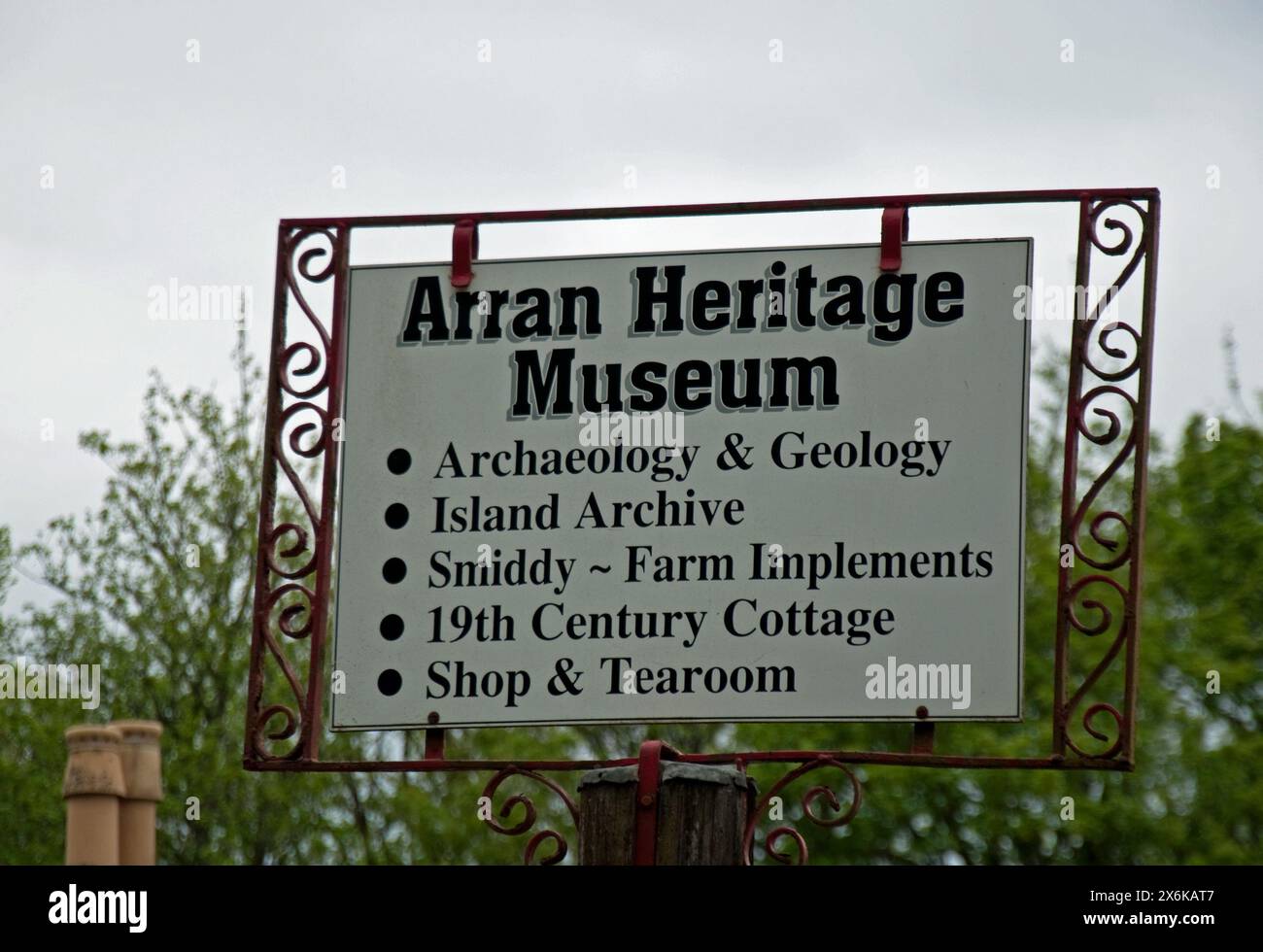 Notice for Arran Heritage Museum, Brodick, ISle of Arran, Scotland, UK ...