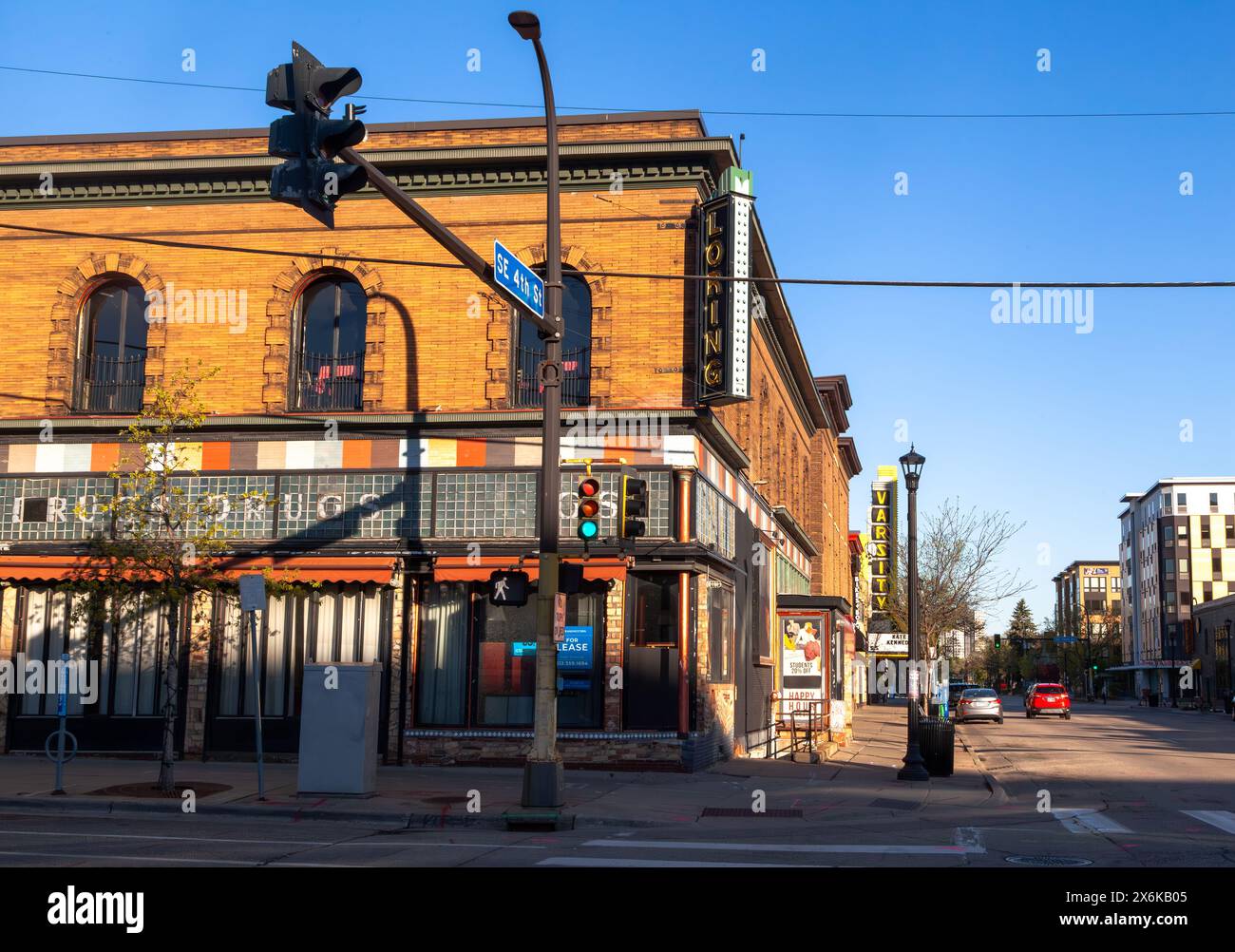A street view of Dinkytown just off the campus of the University of ...