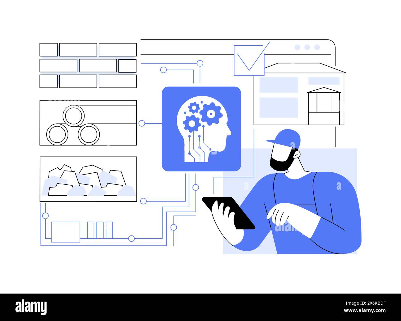 AI-Optimized Material Selection abstract concept vector illustration Stock Vector Image & Art ...