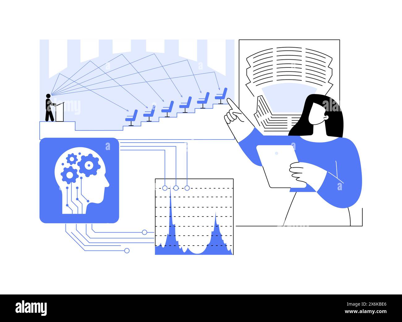 AI-Powered Acoustic Design abstract concept vector illustration Stock ...