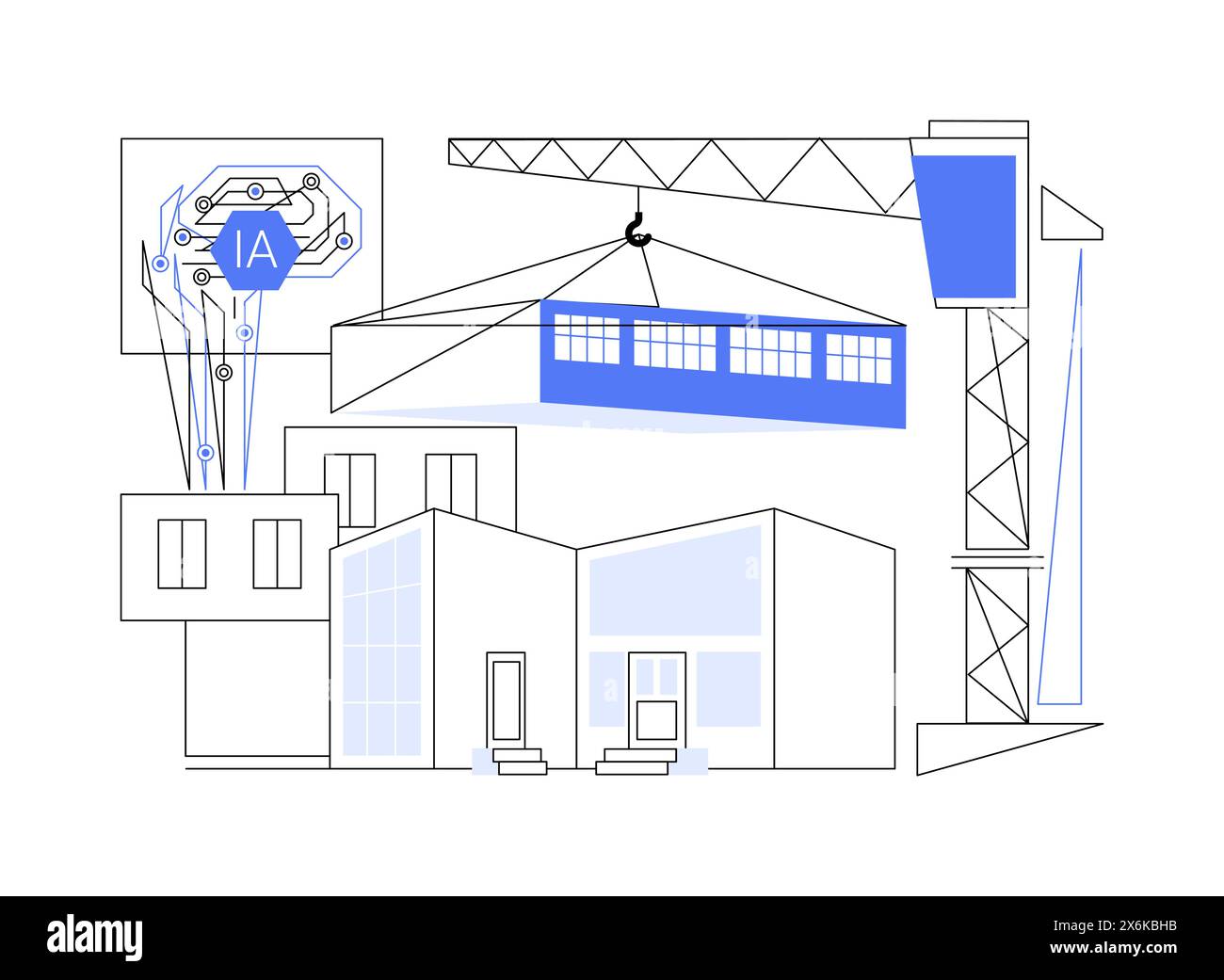 AI-Designed Prefabricated Structures abstract concept vector ...