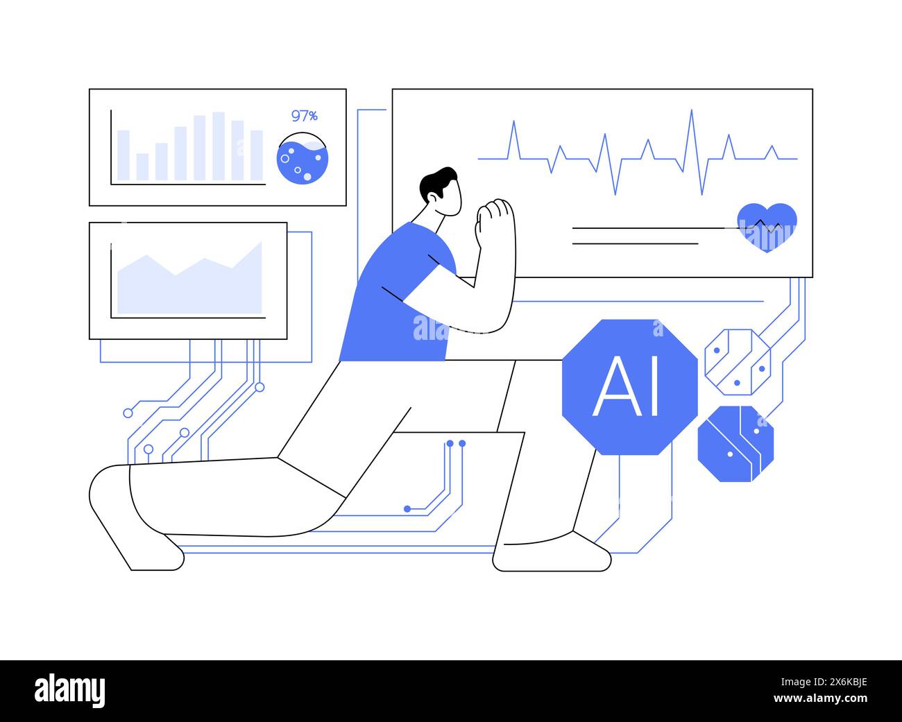 AI-Powered Athlete Performance Analysis abstract concept vector ...