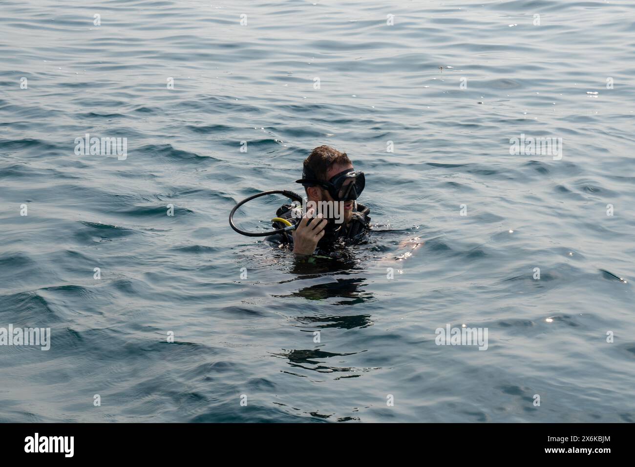 Diving boat and diving equipment Stock Photo - Alamy