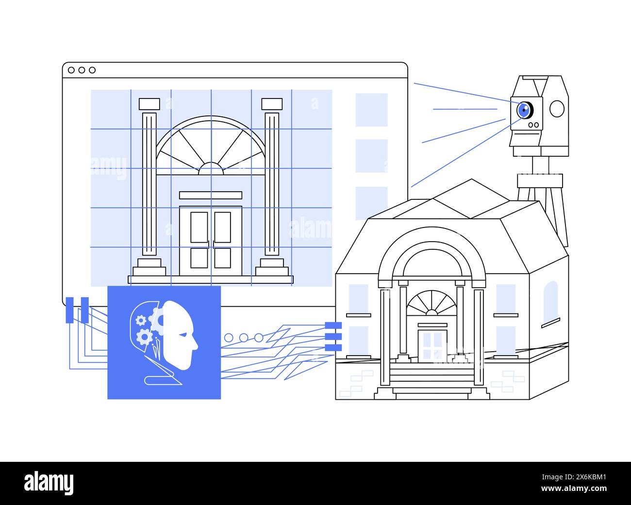 AI-Driven Historic Restoration abstract concept vector illustration ... AI-Driven Historic Restoration abstract concept vector illustration ...