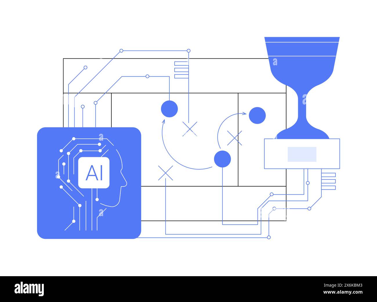 AI-Enhanced Game Strategy abstract concept vector illustration Stock ...