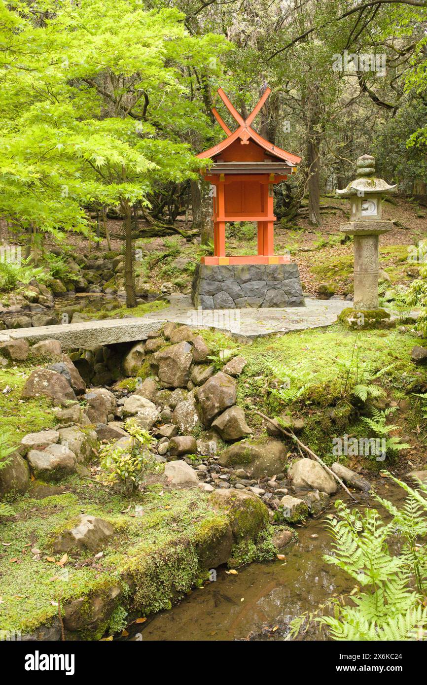 Japan, Nara, small shinto shrine Stock Photo - Alamy