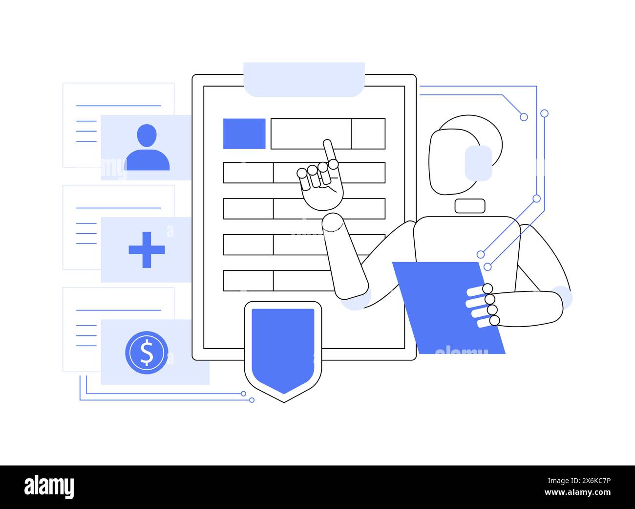 AI-Optimized Underwriting abstract concept vector illustration Stock ...