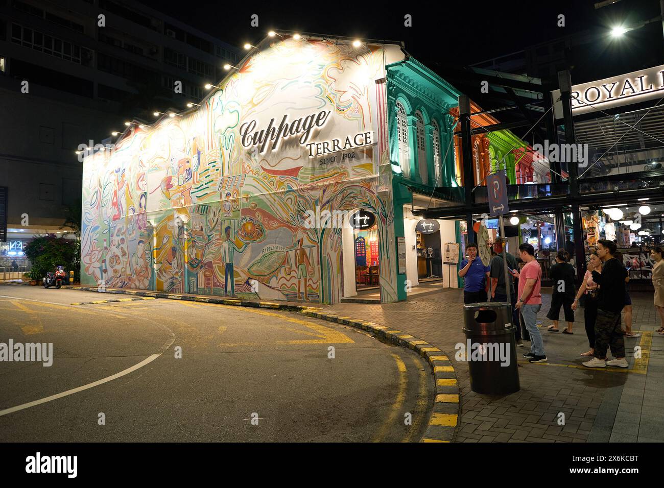 SINGAPORE - NOVEMBER 06, 2023: street level view of Cuppage Terrace in ...
