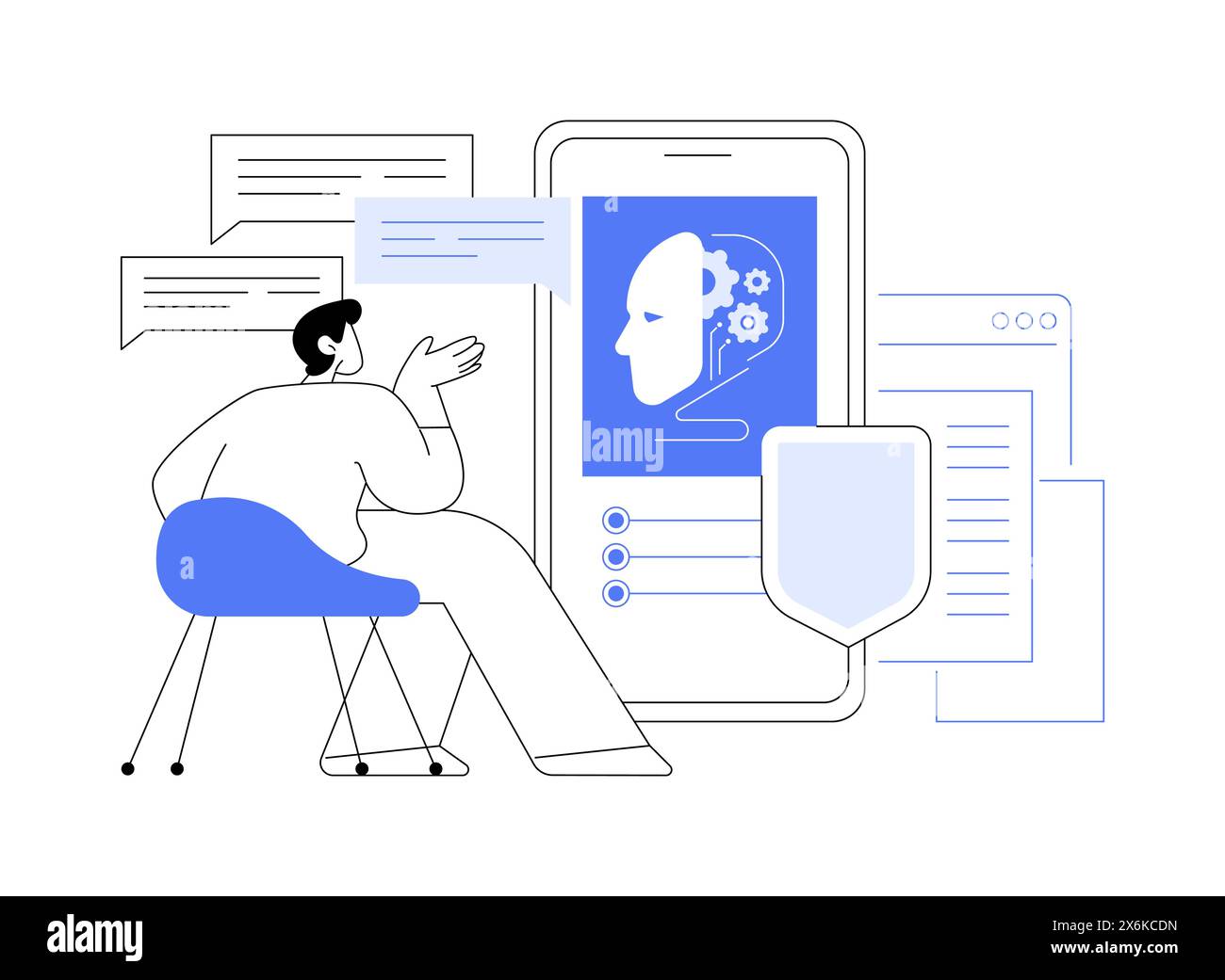 AI-Backed Customer Support abstract concept vector illustration Stock ...