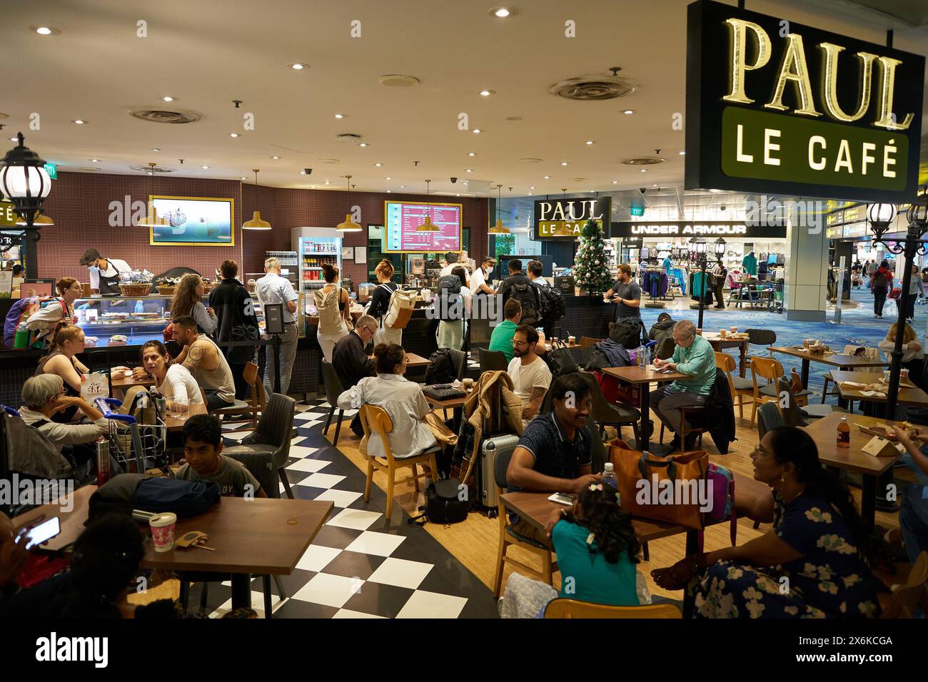 SINGAPORE - NOVEMBER 06, 2023: people at Paul Le Cafe in Singapore ...