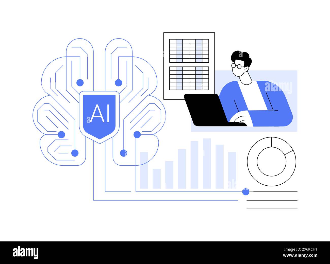 AI-Enhanced Actuarial Science abstract concept vector illustration ...