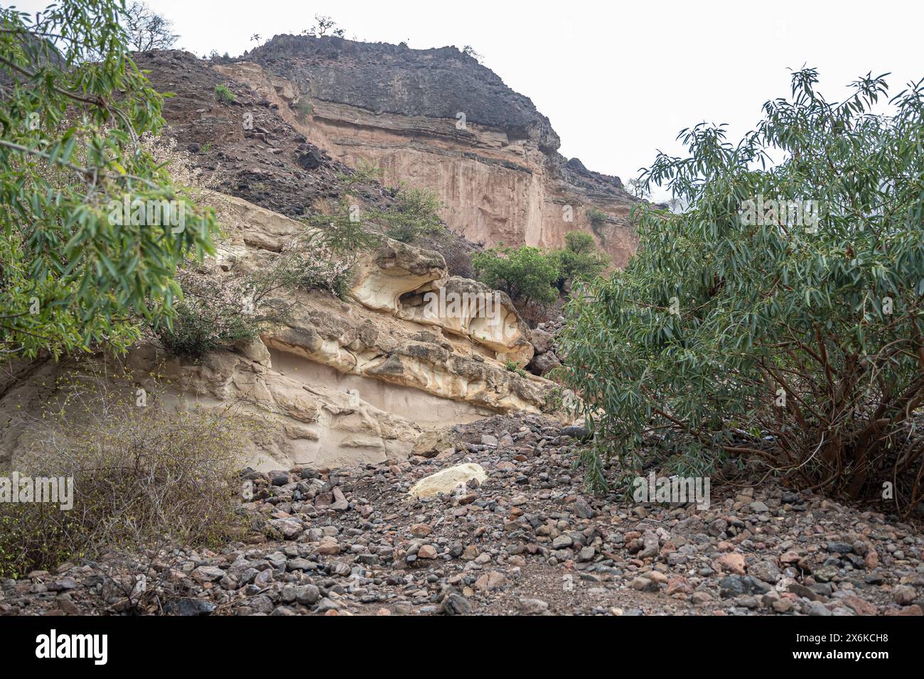 Canyon near the Gulf of Tadjoura part of Great Rift Valley in Djibouti ...
