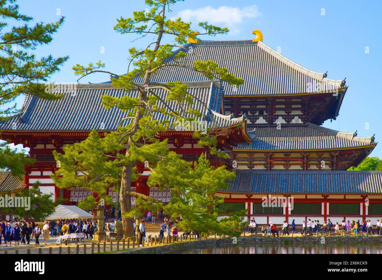 Japan, Nara, Todaiji Temple, Great Buddha Hall, Daibutsuden Stock Photo ...