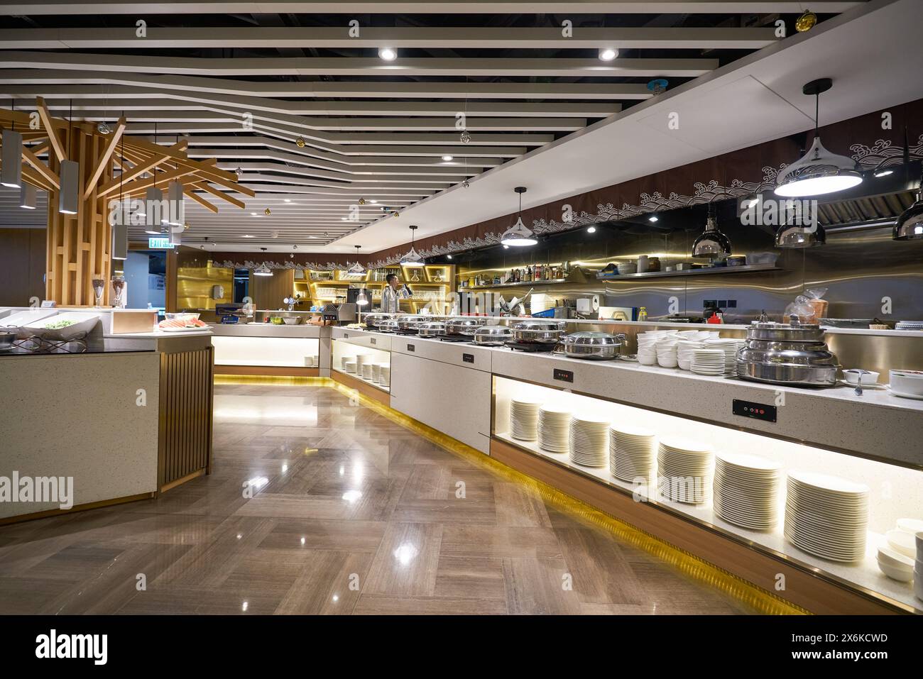 HONG KONG, CHINA - DECEMBER 05, 2019: breakfast buffet at Hotel COZi ...