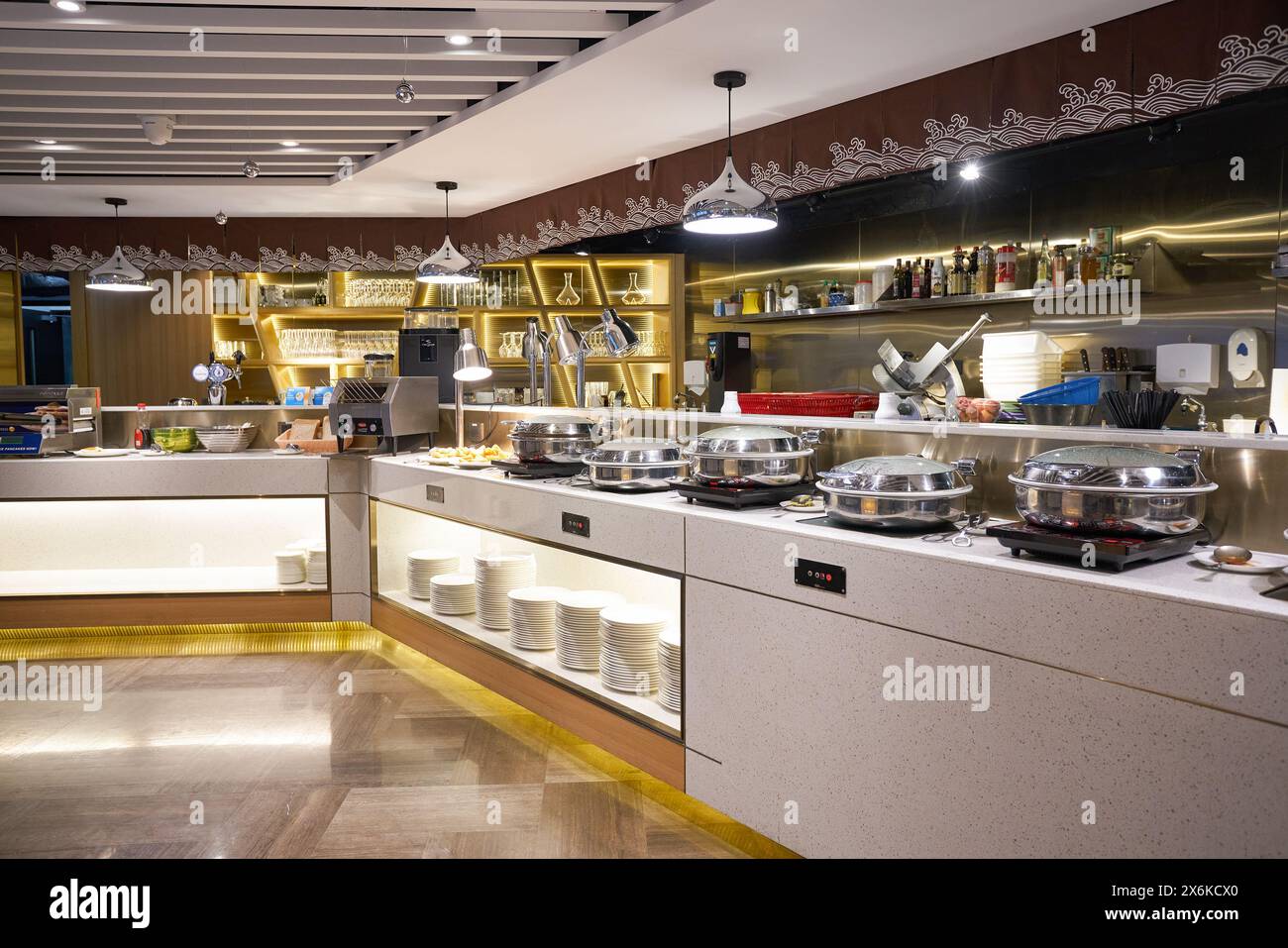 HONG KONG, CHINA - DECEMBER 05, 2019: breakfast buffet at Hotel COZi ...