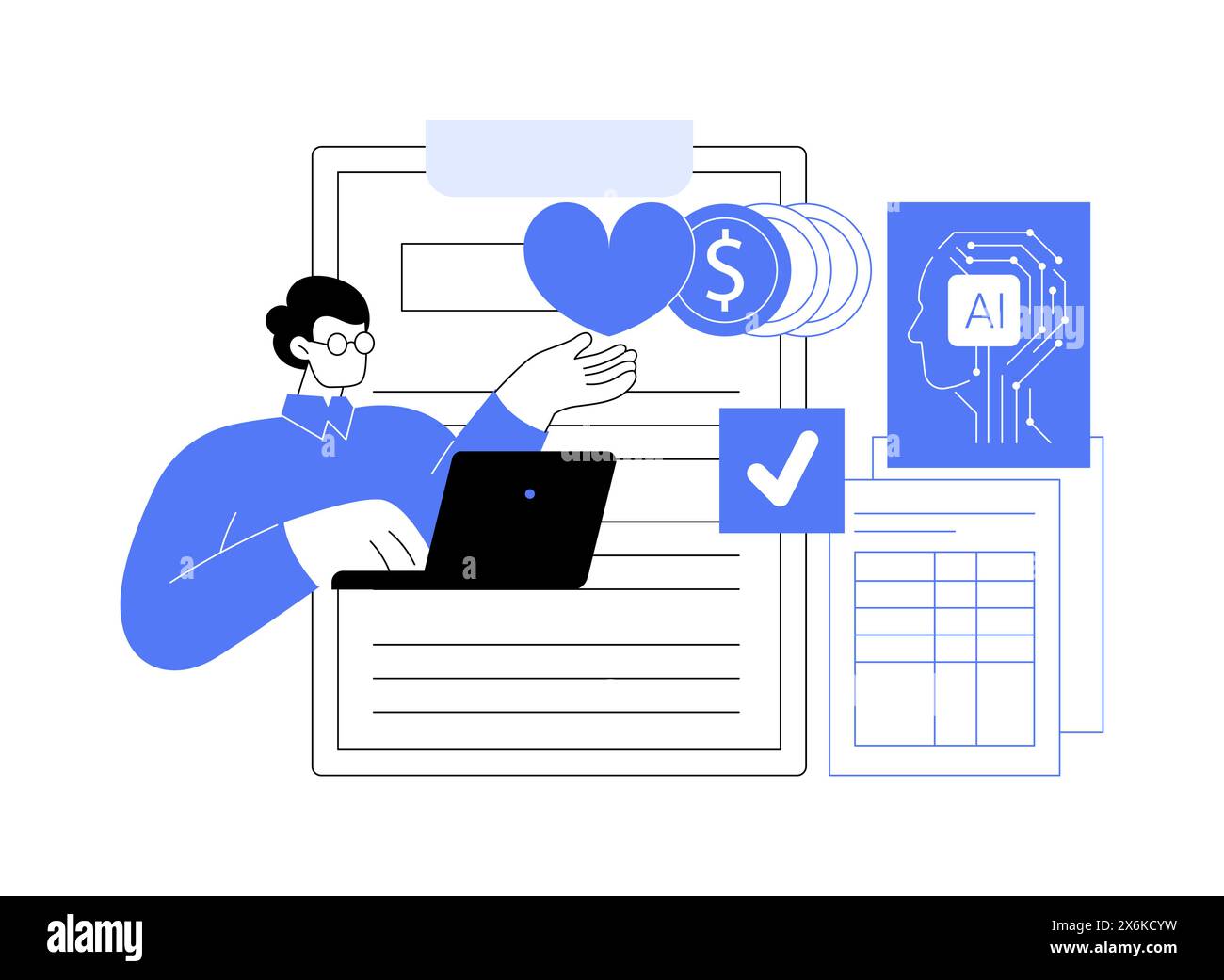 AI-Optimized Grant Application Review abstract concept vector ...