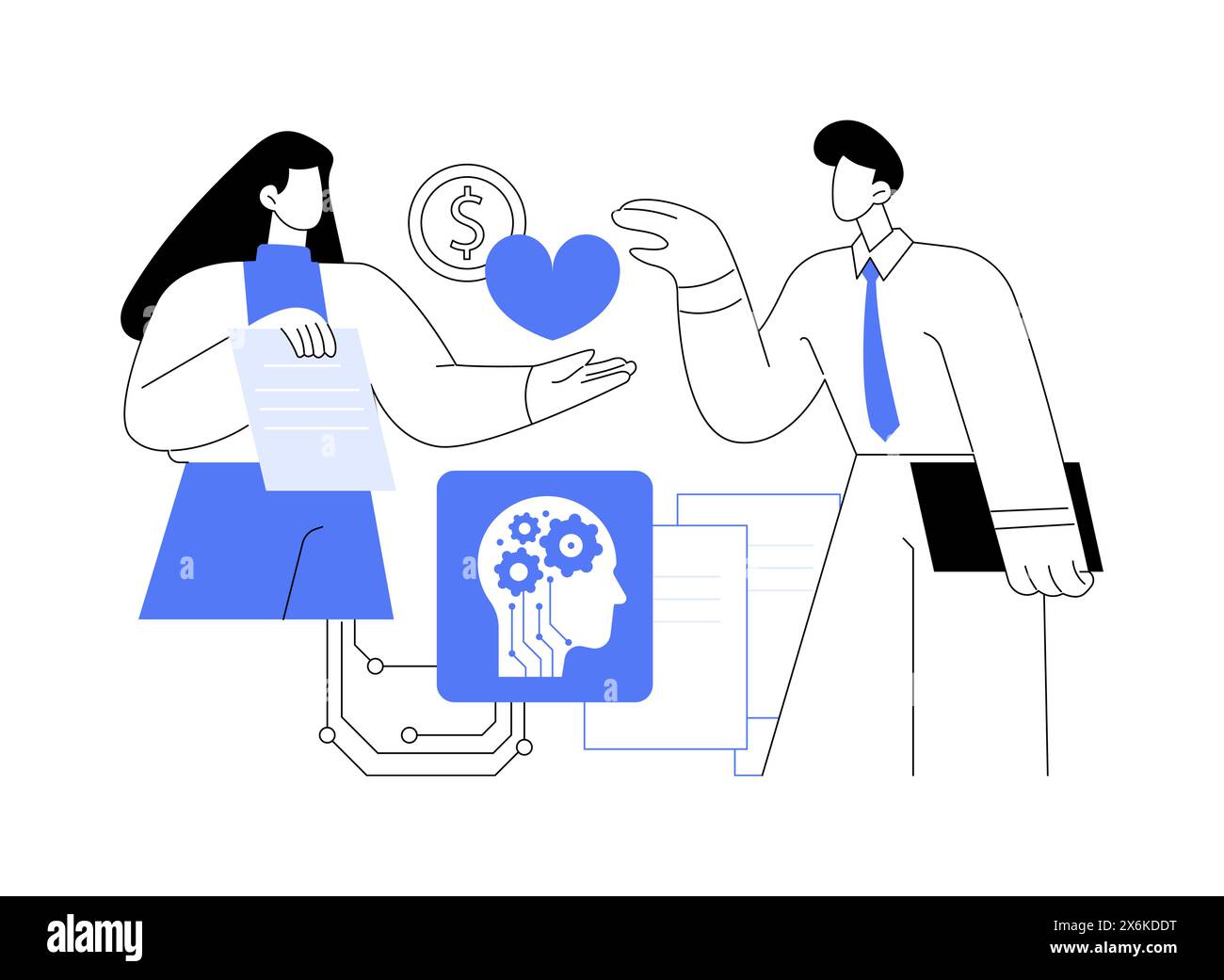 AI-Analyzed Impact Reporting abstract concept vector illustration Stock ...