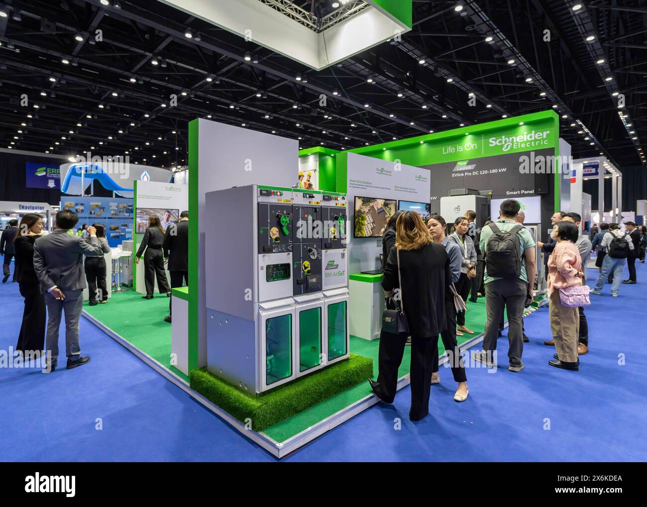 Bangkok, Thailand. 15th May, 2024. A view of the booth of Schneider ...