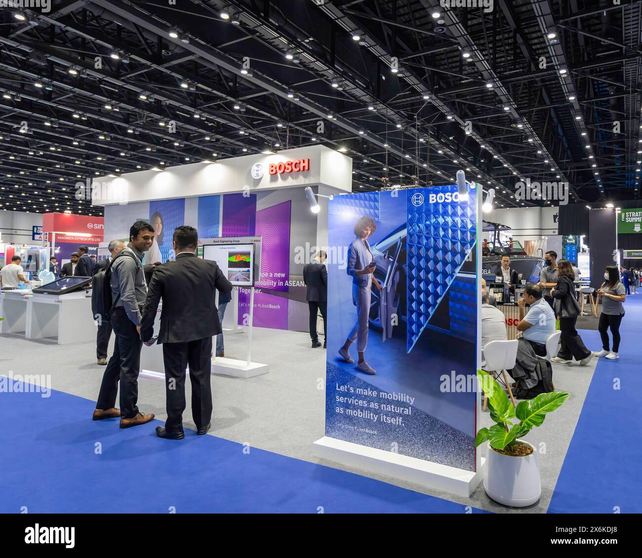 Bangkok, Thailand. 15th May, 2024. A view of the booth of Bosch, a ...