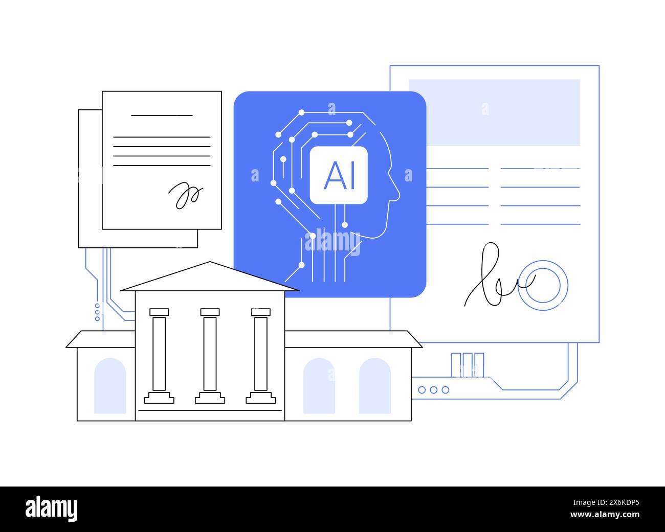 AI-Streamlined Citizen Services abstract concept vector illustration ... AI-Streamlined Citizen Services abstract concept vector illustration ...