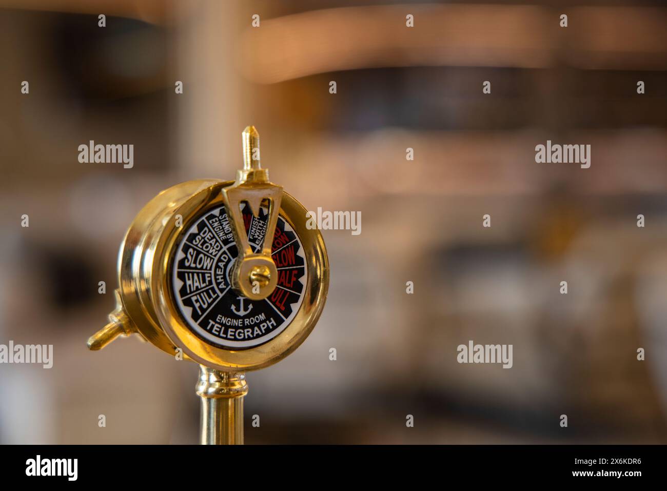 Replica of a machine telegraph on display in the observation lounge ...